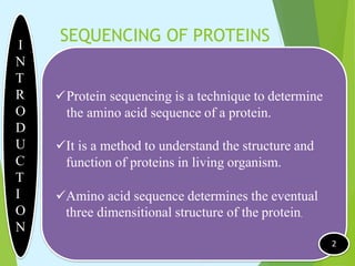 Sequencing of protein ppts | PPT