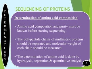 Sequencing of protein ppts | PPT