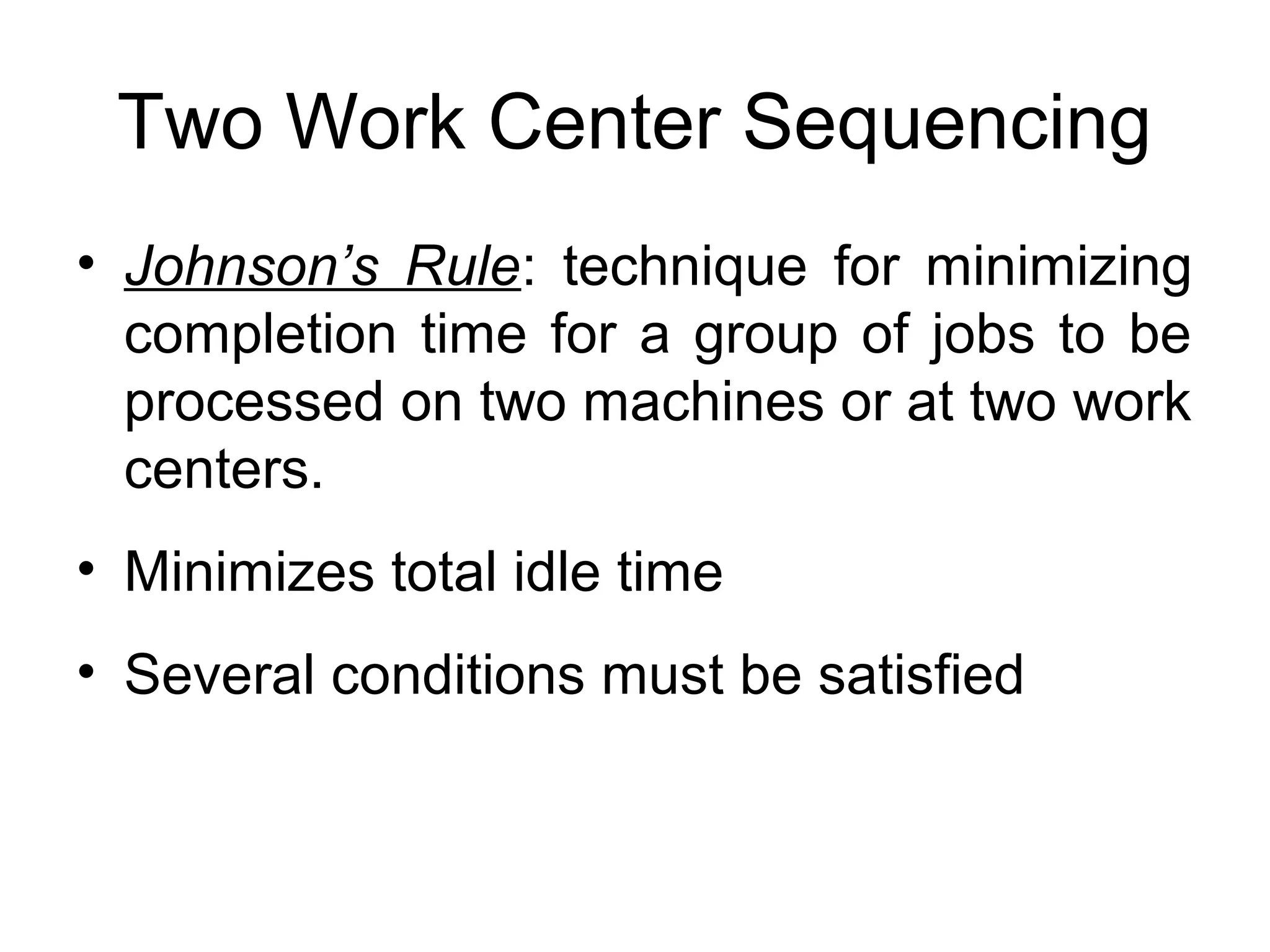 Sequencing problems in Operations Research | PPT
