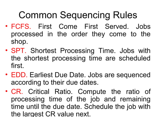 Sequencing problems in Operations Research | PPT | Technology & Computing
