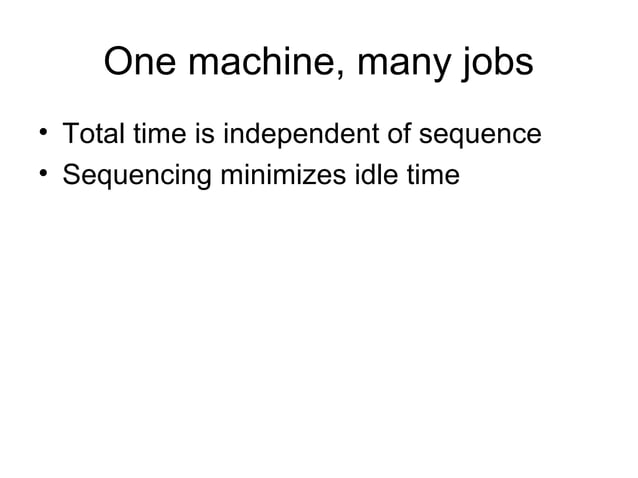 Sequencing problems in Operations Research | PPT | Technology & Computing