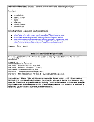 Sequencingr highschool | PDF