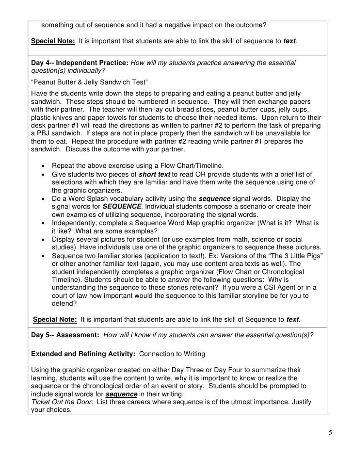 Sequencingr highschool