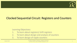 synchronous Sequential circuit counters and registers | PDF