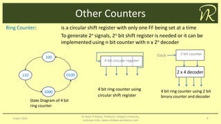 synchronous Sequential circuit counters and registers | PDF