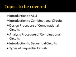Sequential and combinational alu | PPTX