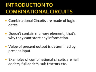 Sequential and combinational alu | PPTX