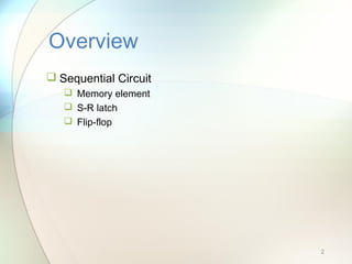 Sequential circuit-Digital Electronics | PPT