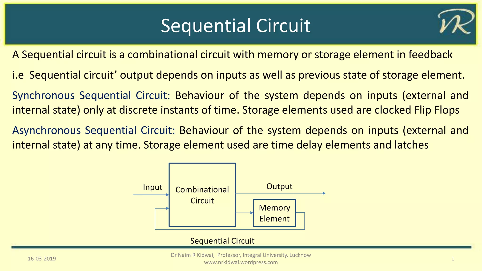 Sequential circuit-flip flops | PPT