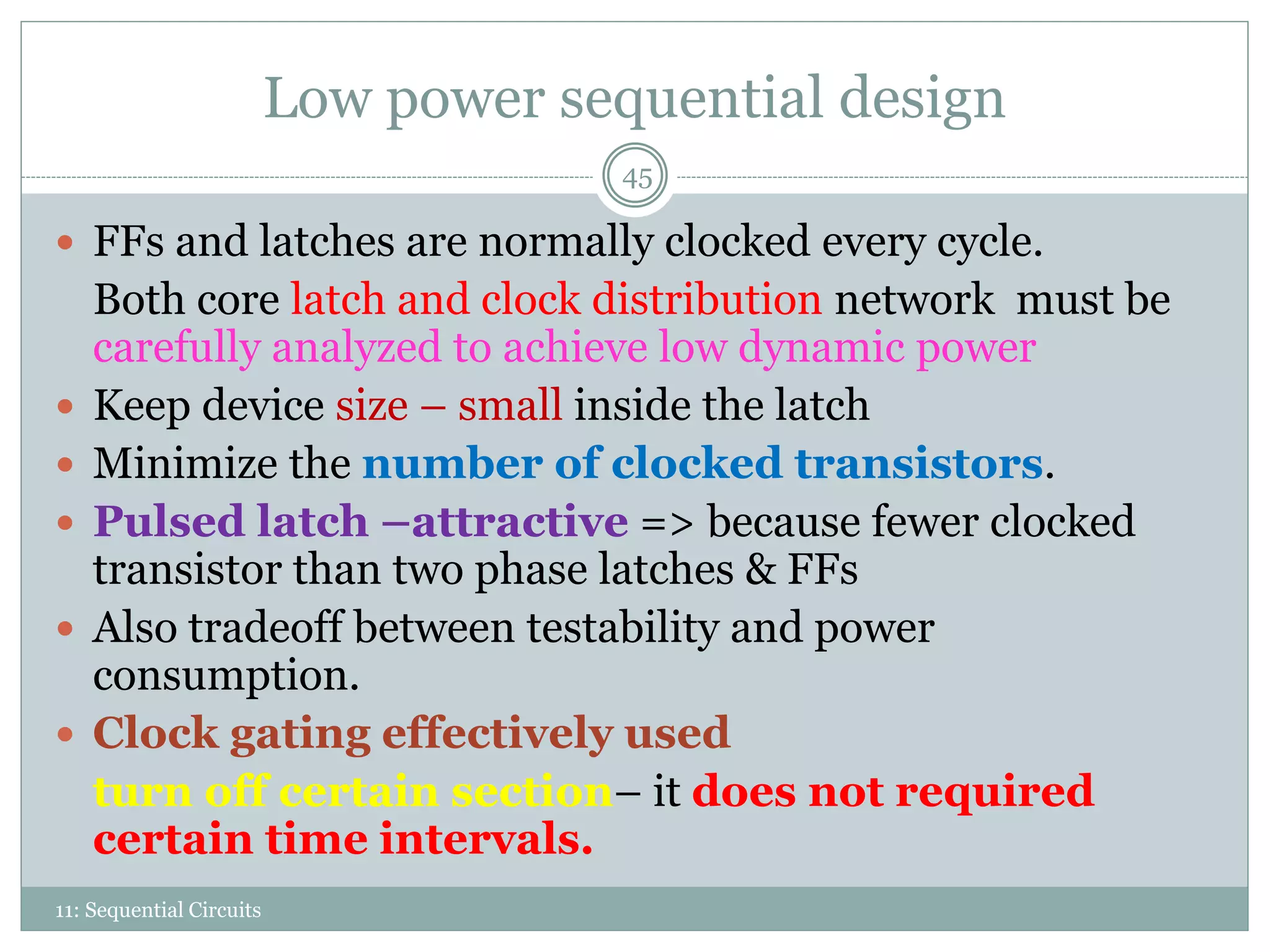 VLSI Design Sequential circuit design | PPTX