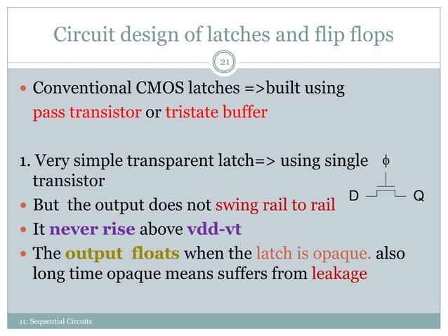 VLSI Design Sequential circuit design | PPTX
