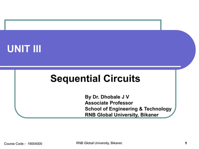 Sequential circuits | PPT