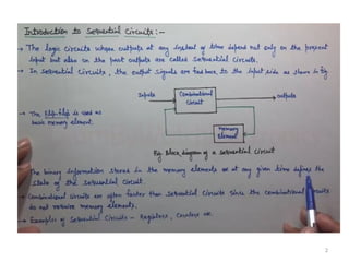 Introduction to Sequential Circuits: Flip-Flops, Latches, and State ...