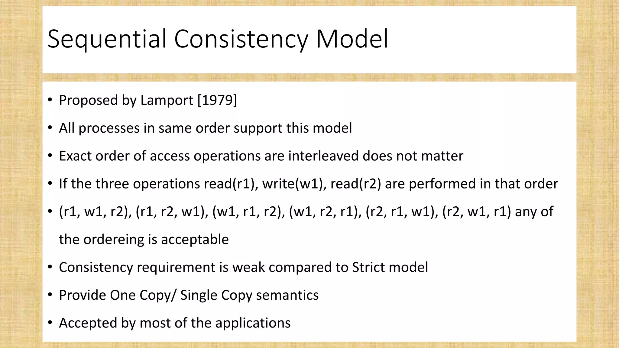Sequential consistency model | PPT