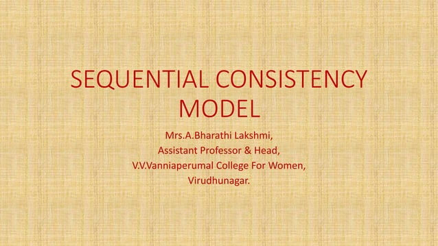 Sequential consistency model | PPT