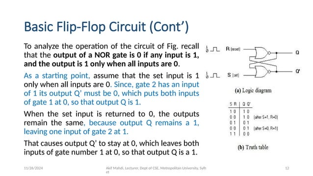 Sequential Logic circuits ................ | PPTX