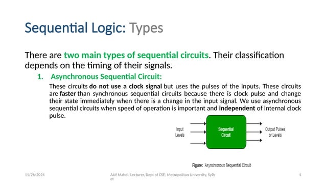 Sequential Logic circuits ................ | PPTX
