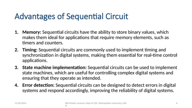 Sequential Logic circuits ................ | PPTX