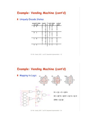Sequential logic implementation | PDF