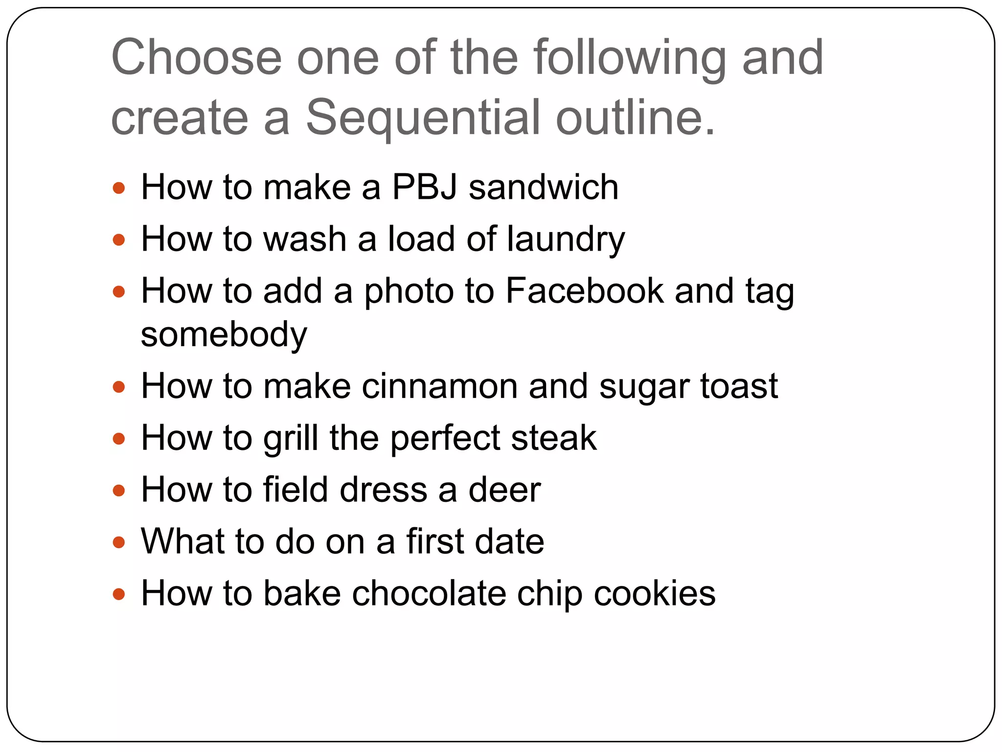 Sequential Outlines | PPT