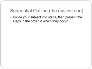 Sequential Outlines | PPT