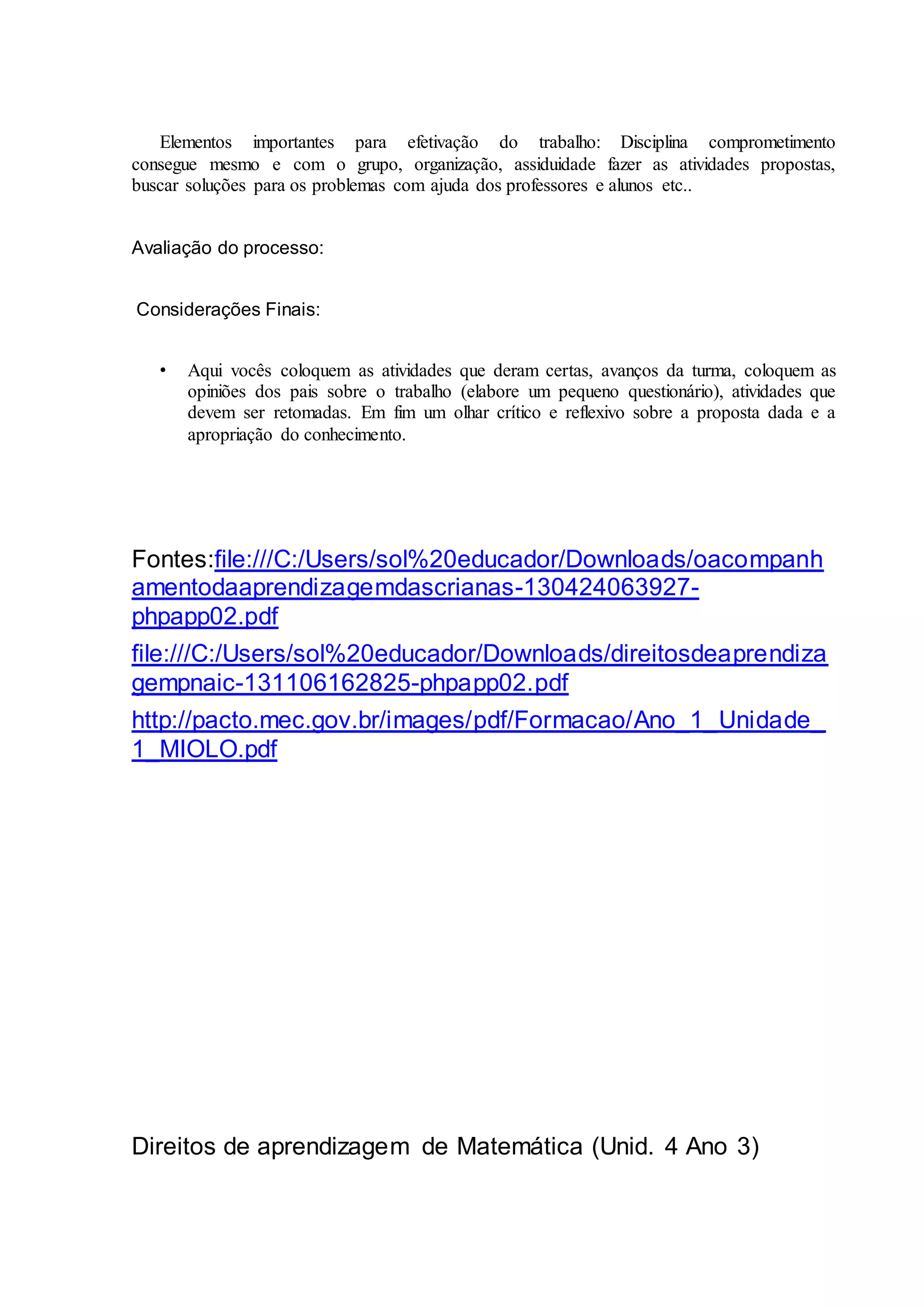 Sequencia didática de Matemática Alfabetizadora Eva Anilda Silveira | DOCX