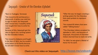 Sequoyah & Cherokee Indians- 2nd Grade Unit | PPTX