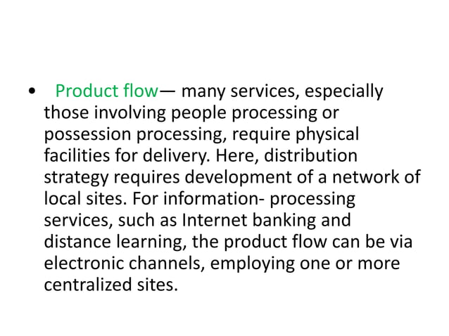 Service distribution flows | PPTX