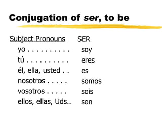 Ser Conjugation | PPT