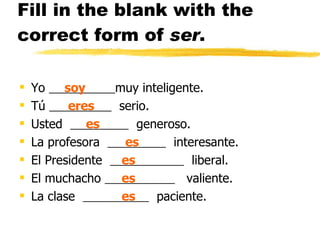 Ser Conjugation | PPT