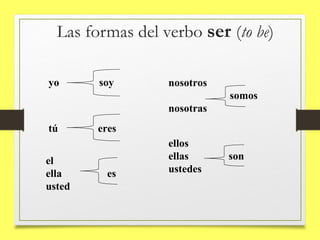 Verbos Ser & Estar | PPT