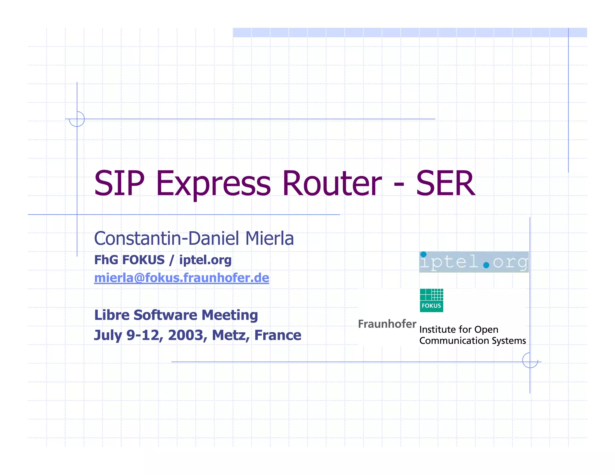 SER - SIP Express Router | PDF