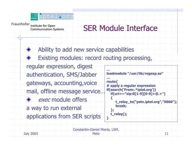 SER - SIP Express Router | PPT