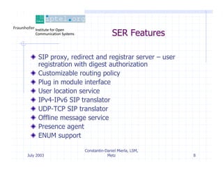 SER - SIP Express Router | PDF