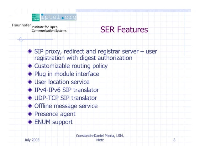 SER - SIP Express Router | PPT