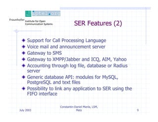 SER - SIP Express Router | PPT