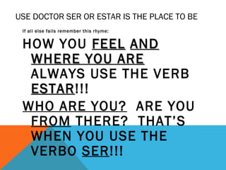 Ser vs-estar | PPT