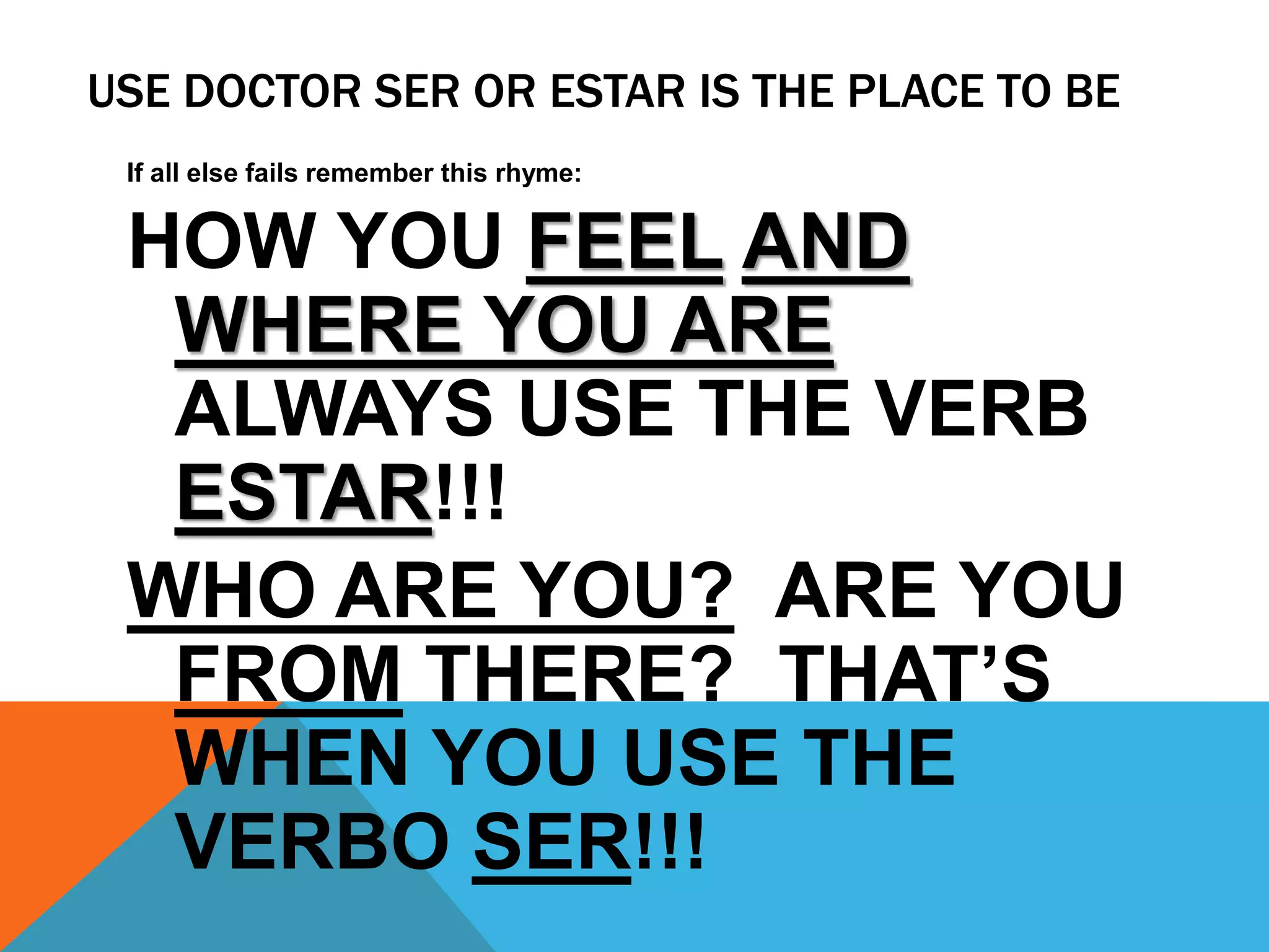Ser vs-estar | PPT
