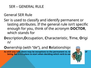 SER-VS-ESTAR-DOCTOR-AND-PLACE.pptx SER-V | PPTX