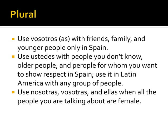 Subject Pronouns and Ser | PPT