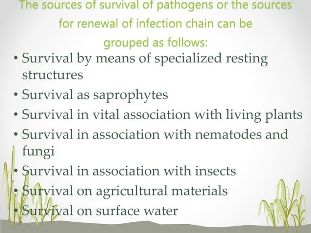 Survival and Mode of Spread of Plant Pathogens | PPTX