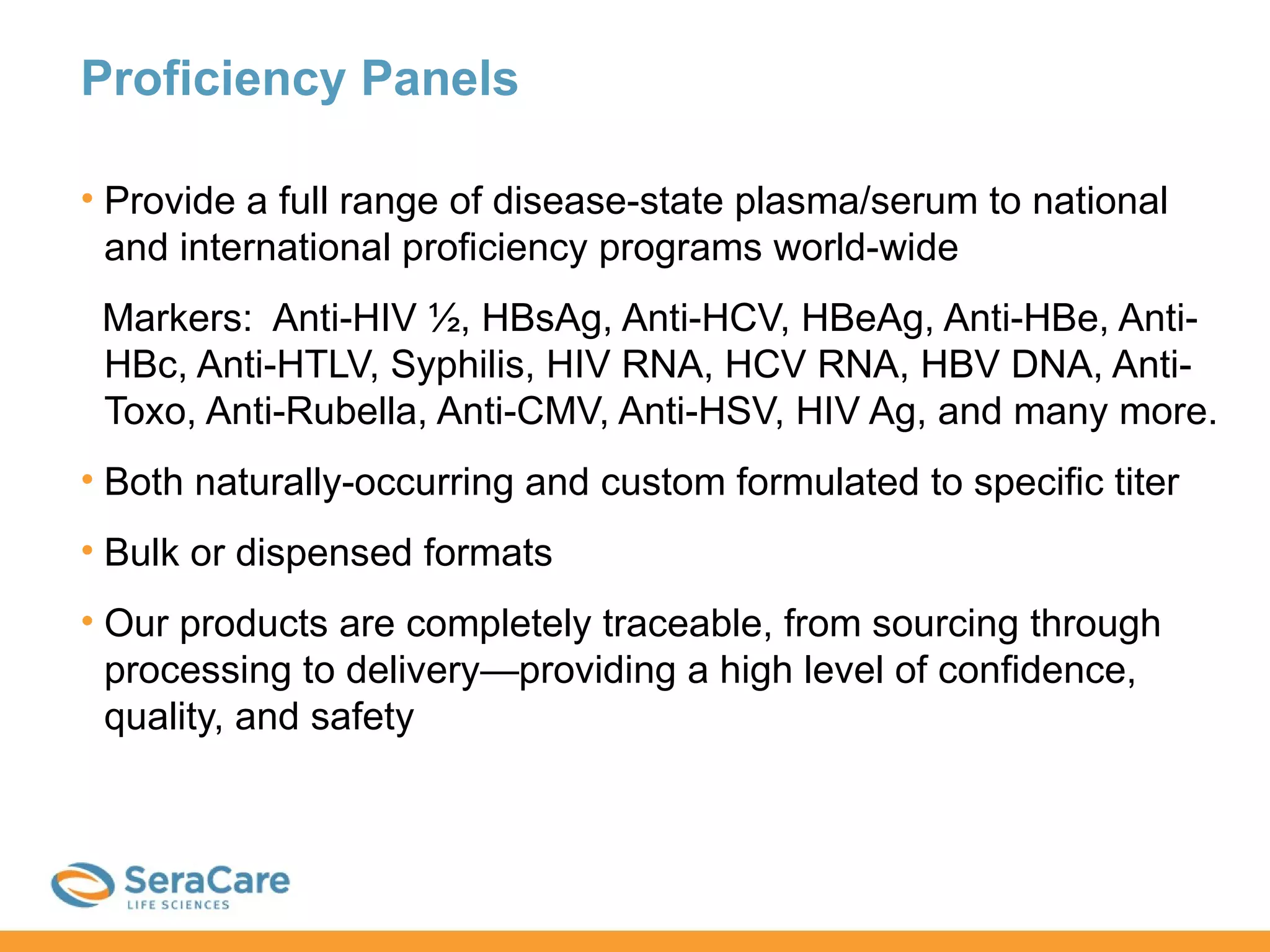 SeraCare Capabilities Overview | PPS