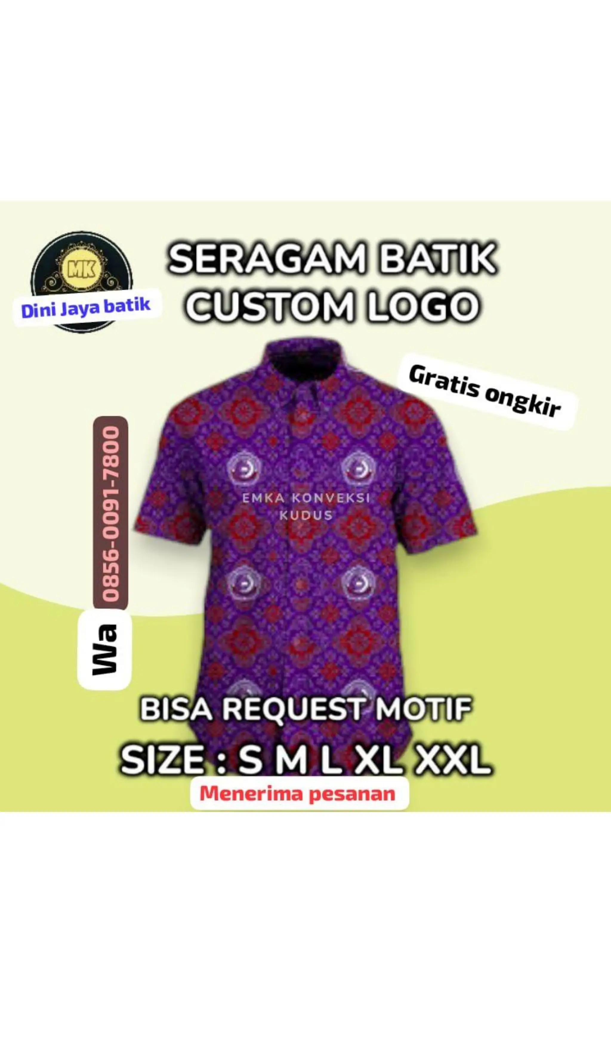 TERLARIS!! PUSAT Seragam Batik Anak Sekolah Dini Jaya, WA 0856 0091 ...