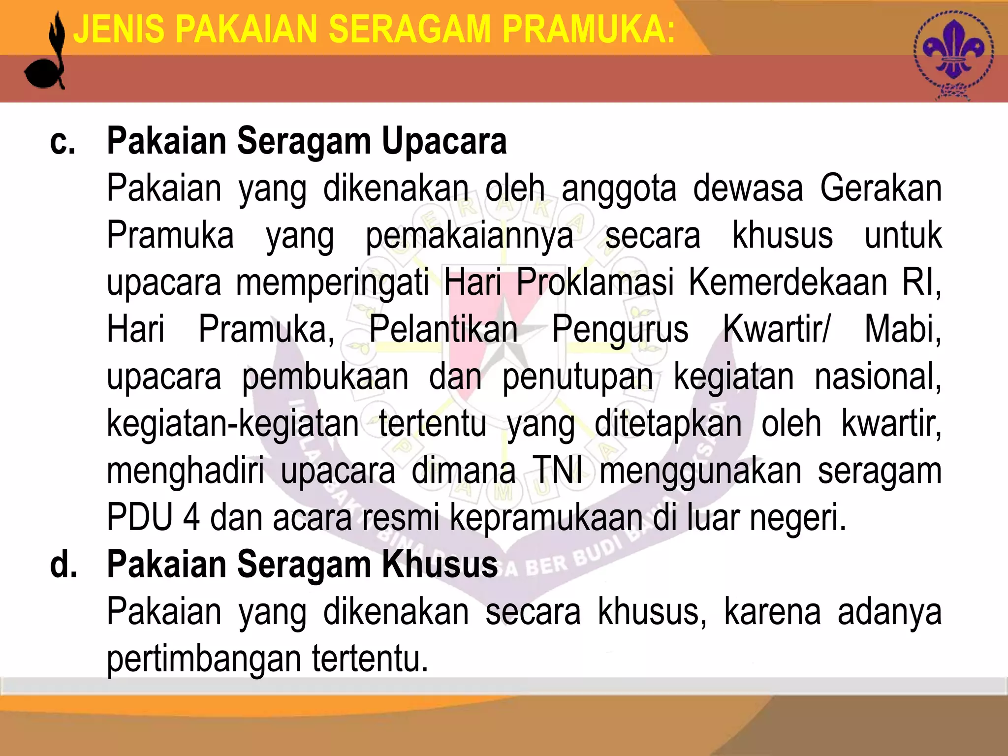 Seragam pramuka Indonesia | PPSX