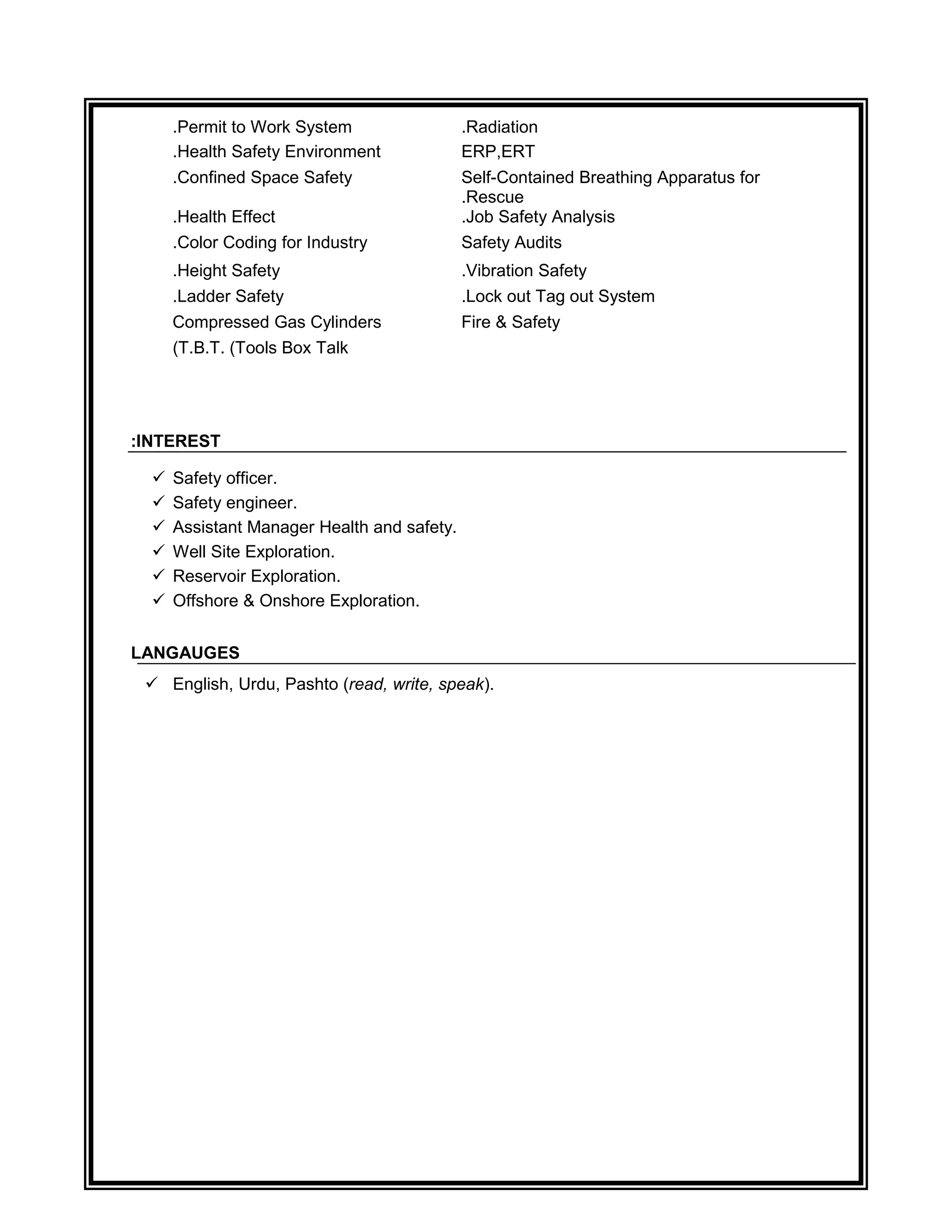 Seraj resume. | PDF