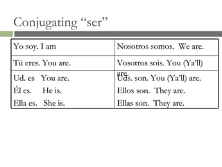 Ser and adjectives | PPT