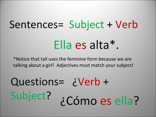 Ser and pronouns spanish | PPT