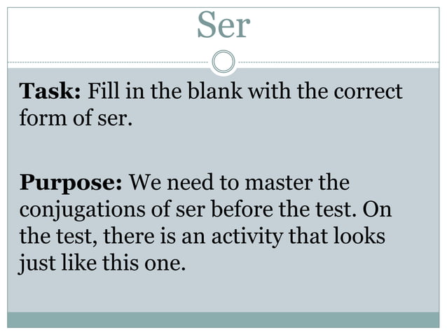Ser and subject pronouns practice | PPTX