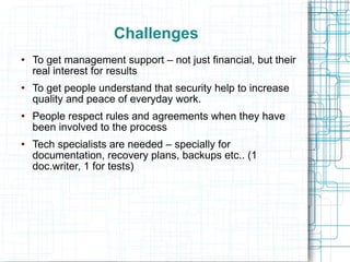 Implementation of security standards and procedures | PPT