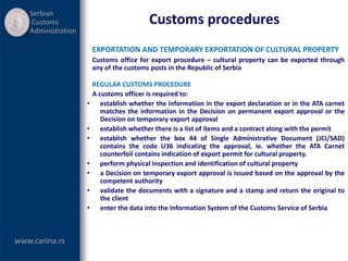 Serbia - Ministry of Finance. Customs administration | PDF